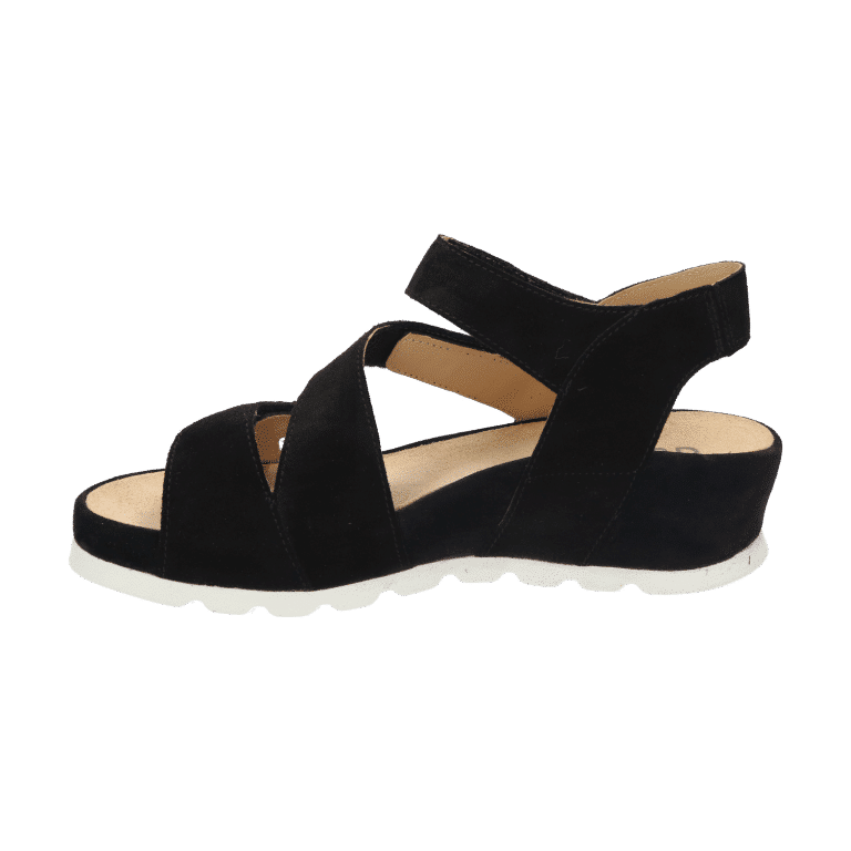 Sandalen van suéde (Zwart) - Durea 7405.7448