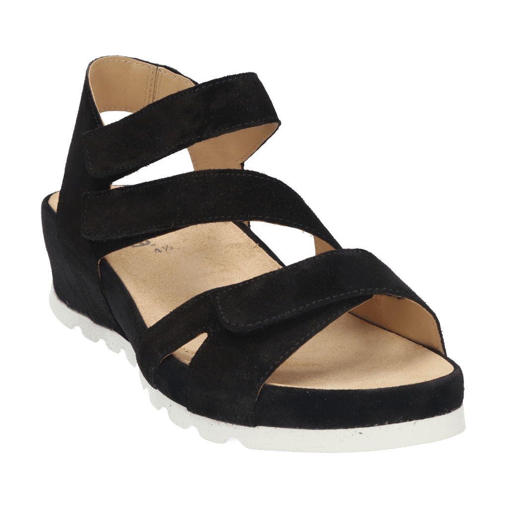 Sandalen van suéde (Zwart) - Durea 7405.7448