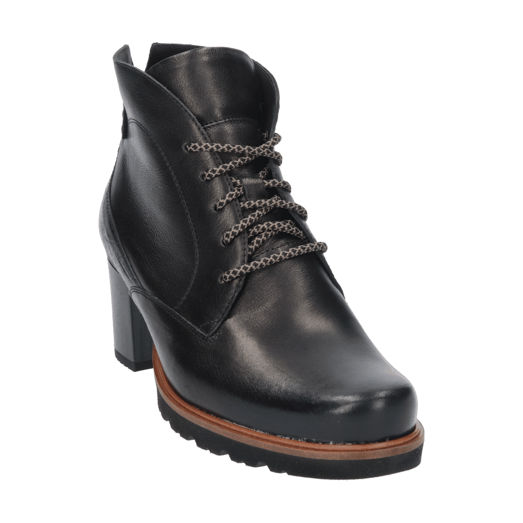 Veterpumps van glad leer (Zwart) - Durea 9777.0670